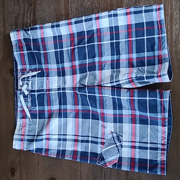 Mossimo Supply Co. | Swim | Mens Blue And Red Plaid Mossimo Swimsuit ...